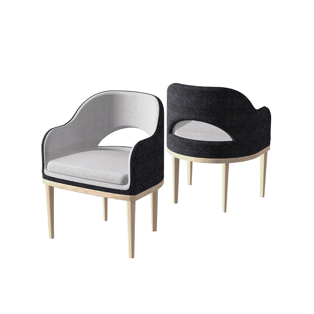 Sura Dining Chair Natural - Steel Smoke
