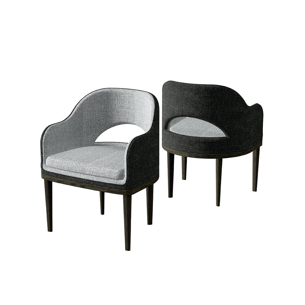Sura Dining Chair Coffee Brown - Iron Pewter